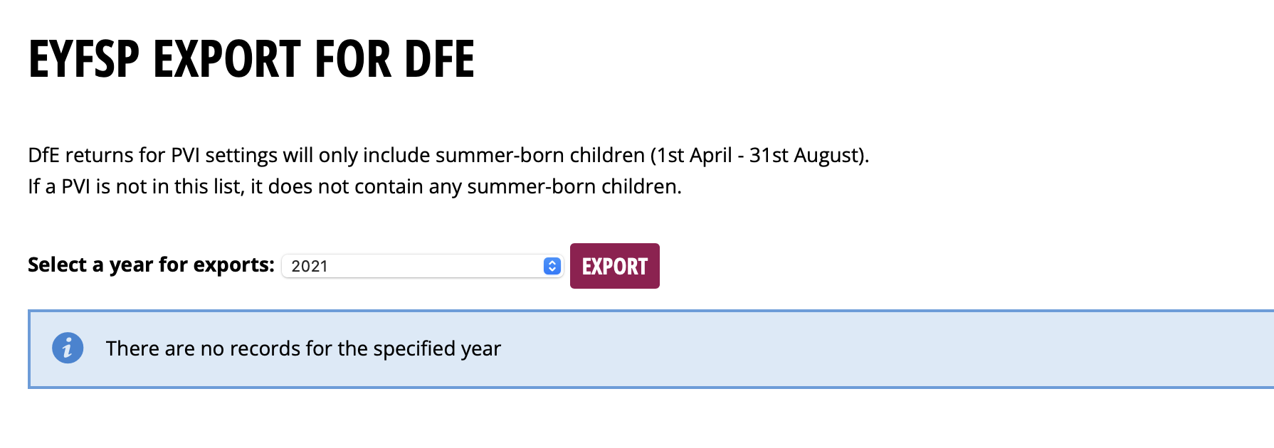 DfE Returns – Nexus